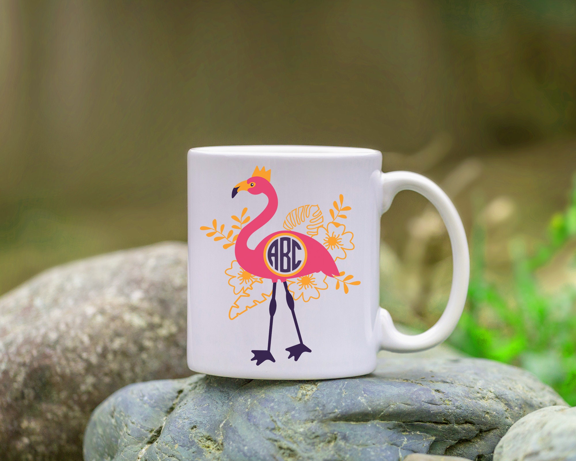 Flamingo Monogram Svg, Flamingo Svg Cricut, Summer Flamingo Clipart Png ...