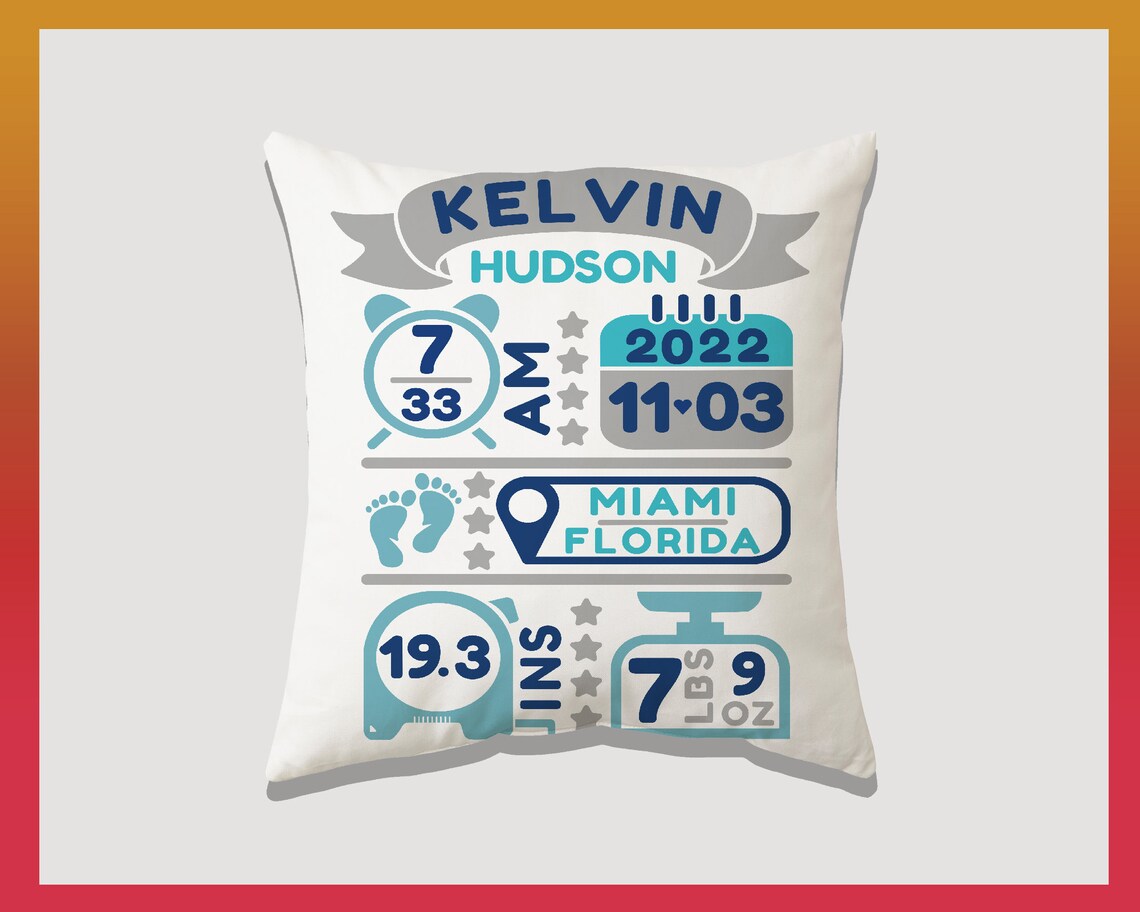 Birth Stats Svg, Birth Announcement Svg, Baby Birth Stats Svg, Shower ...