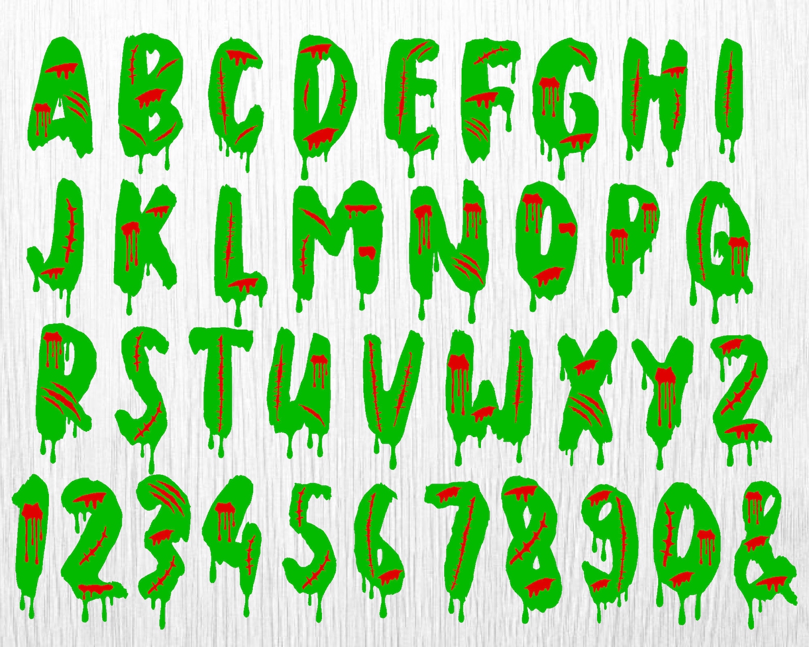 Dripping Zombie Font Svg, Blood Font, Scary Dripping Font Svg ...