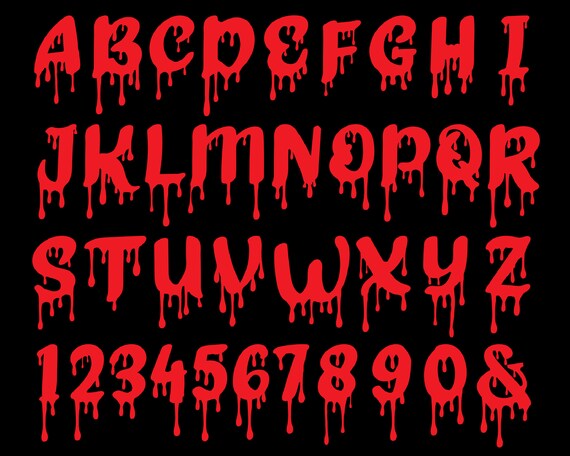 Dripping Font Svg Blood Font Honey Drip Chocolate Dripping - Etsy Australia