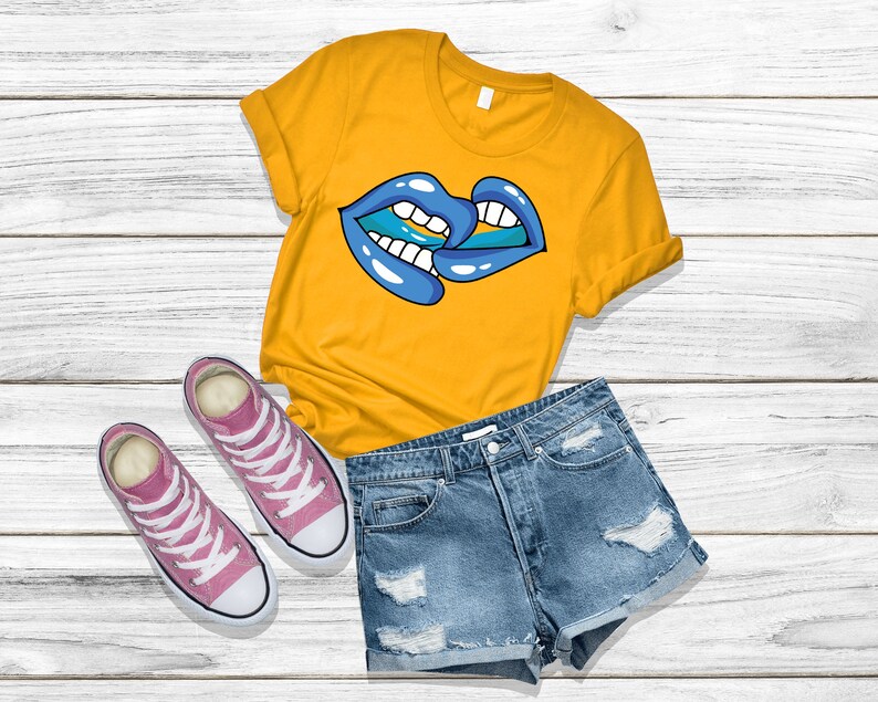 Blue Lips Svg Bundle, Love Lips, Kiss Design, Valentines Day Svg ...