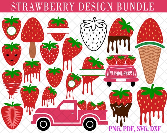 Strawberry SVG Bundle Strawberry Ice Cream Cone Png - Etsy