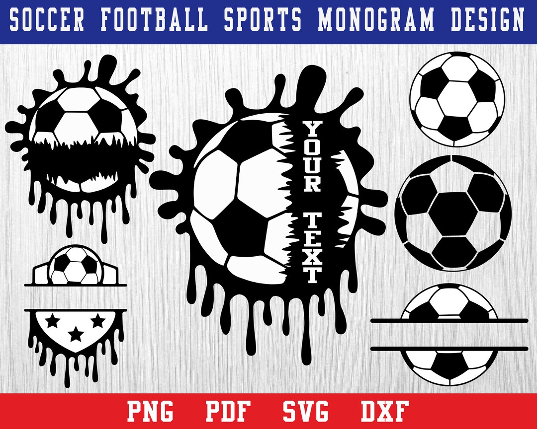 Soccer Svg Bundle, Soccer Monogram Svg, Soccer Mom, Football Cut Files ...
