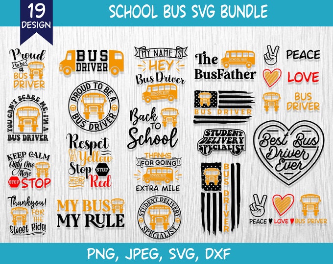 Bus Driver Svg Bundle, School Bus Svg, School Bus Driver Svg, Bus ...