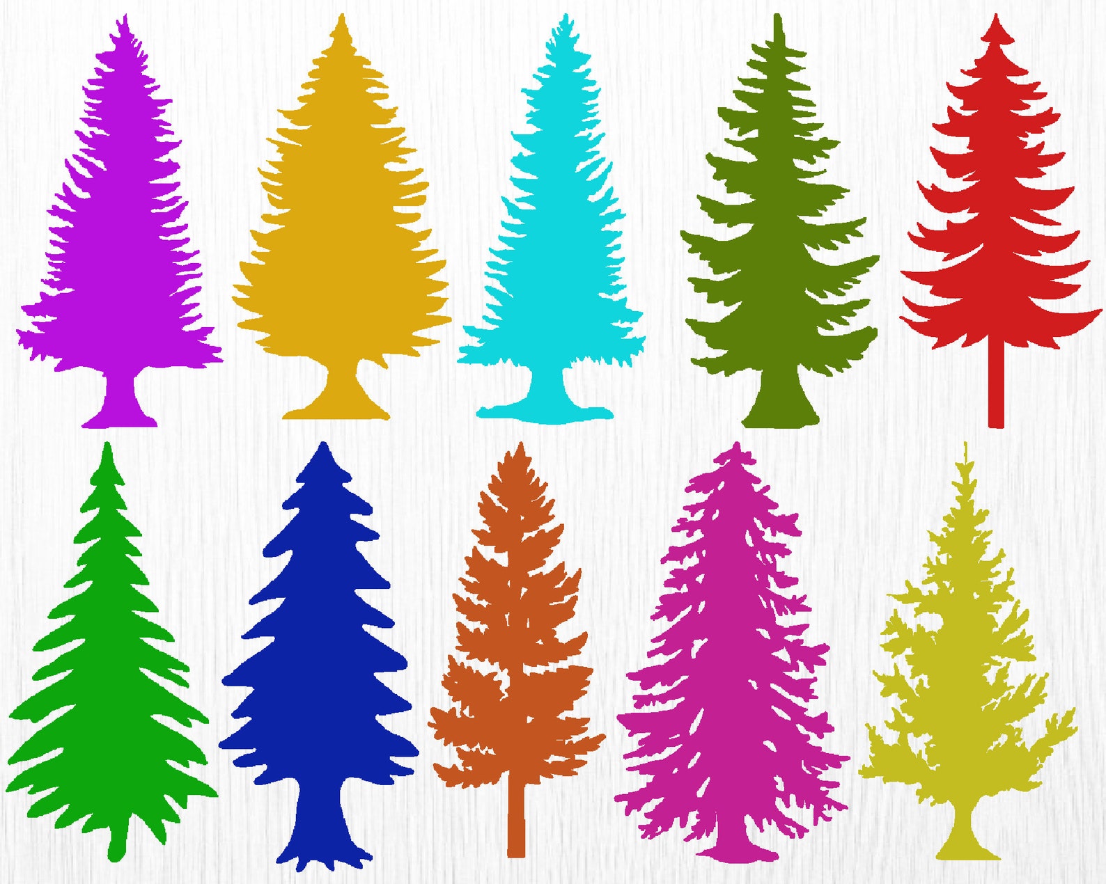 Pine Tree Svg Bundle, Pine Tree Svg, Tree Bundle, Pine Tree Silhouette ...