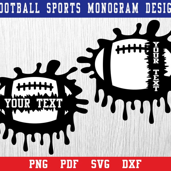 Dripping Football Svg - Etsy