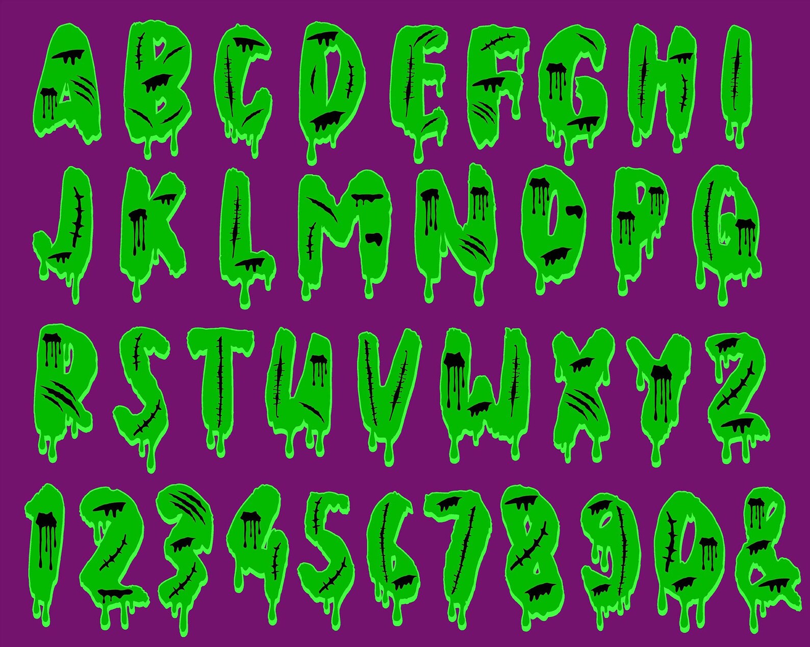 Dripping Horror Font Svg, Blood Font, Scary Dripping Font Svg ...