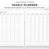 Yearly Planner Printable, Quarterly Goals, Annual Overview, Tasks ...