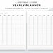 Yearly Planner Printable, Quarterly Goals, Annual Overview, Tasks ...