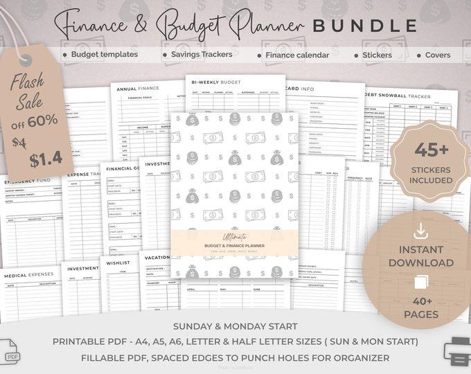 Budget Planner Printable Budget Binder Budget Planner - Etsy Canada