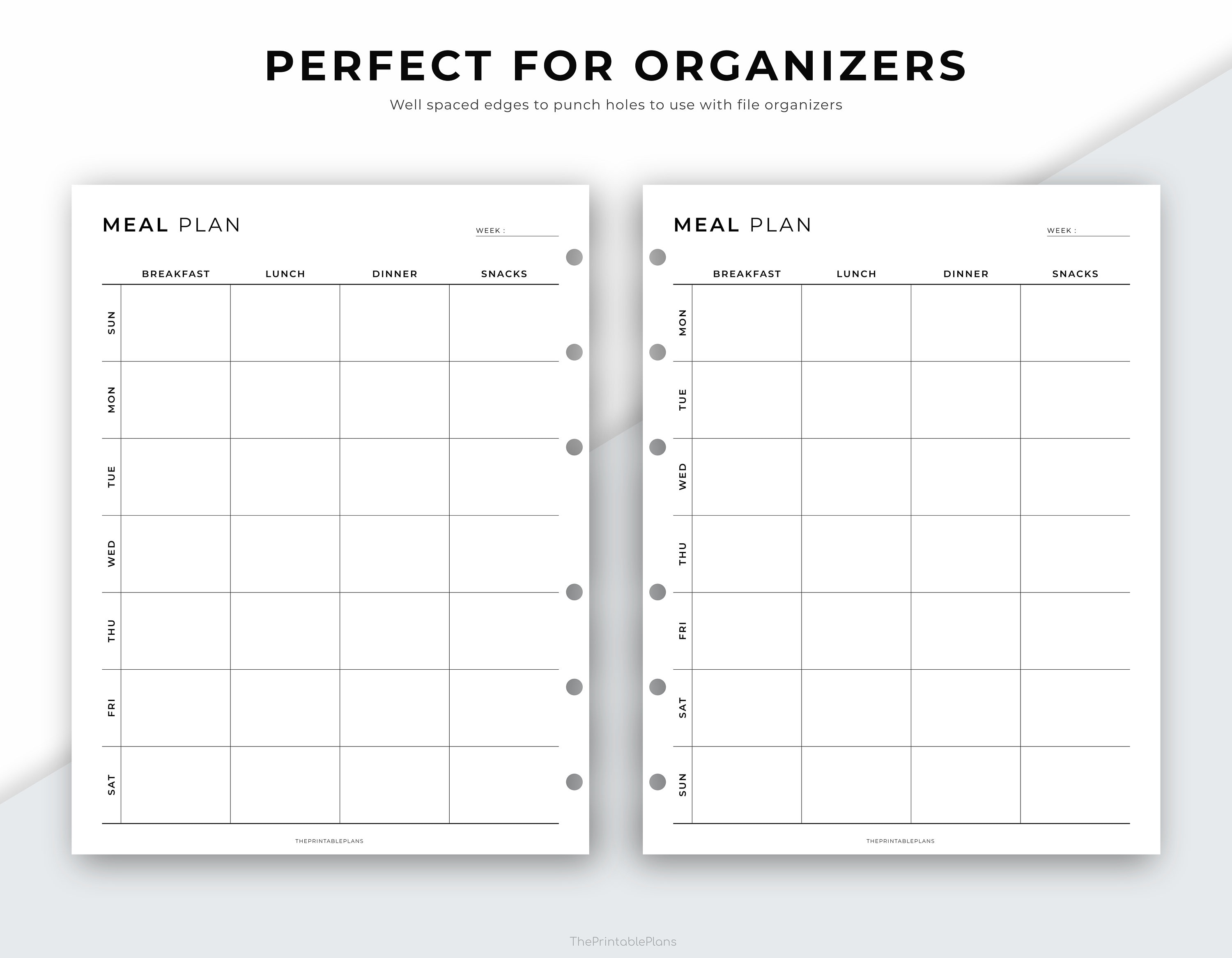 Weekly Meal Planner Printable, 7 Day Menu Planner, Meal Prep Planner ...