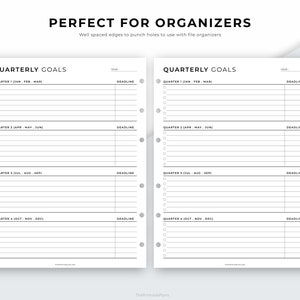 Quarterly Goals, Goal Planner Printable, Goal Setting, Goal Tracker, 3 ...