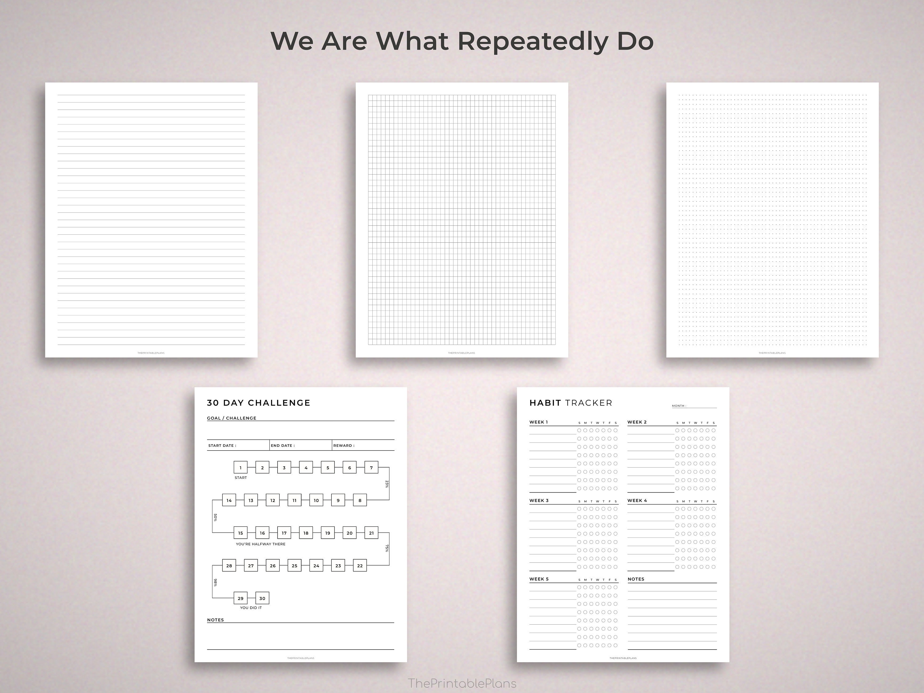 Printable Goal Planner Bundle, Daily, Weekly, Monthly, Quarterly ...