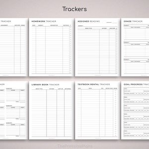 Printable Planner, Printable Student Planner Bundle, Study Planner ...