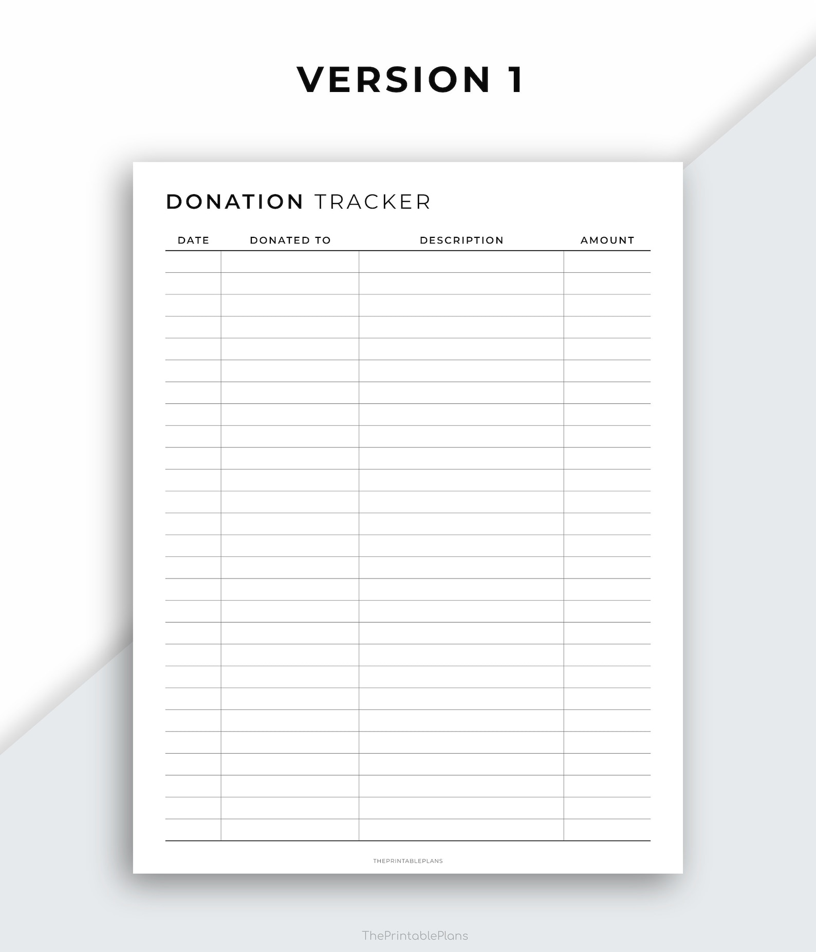 Donation Tracker Printable, Donation Log, Tithe Tracker, Giving Log, Fundraising Tracker ...