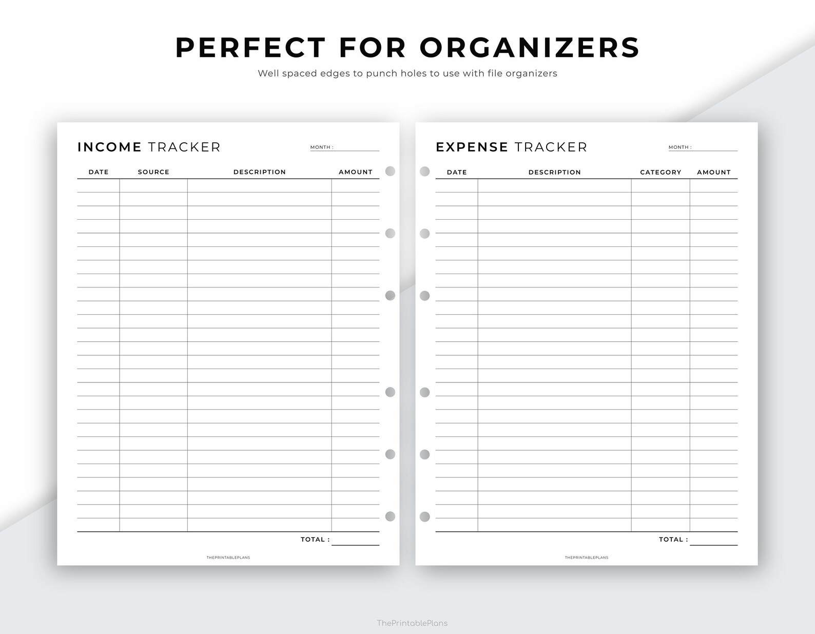 Income Tracker Printable, Expense Tracker Printable, Money Tracker ...