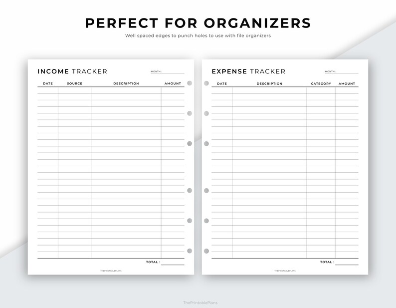 Income Tracker Printable, Expense Tracker Printable, Money Tracker ...
