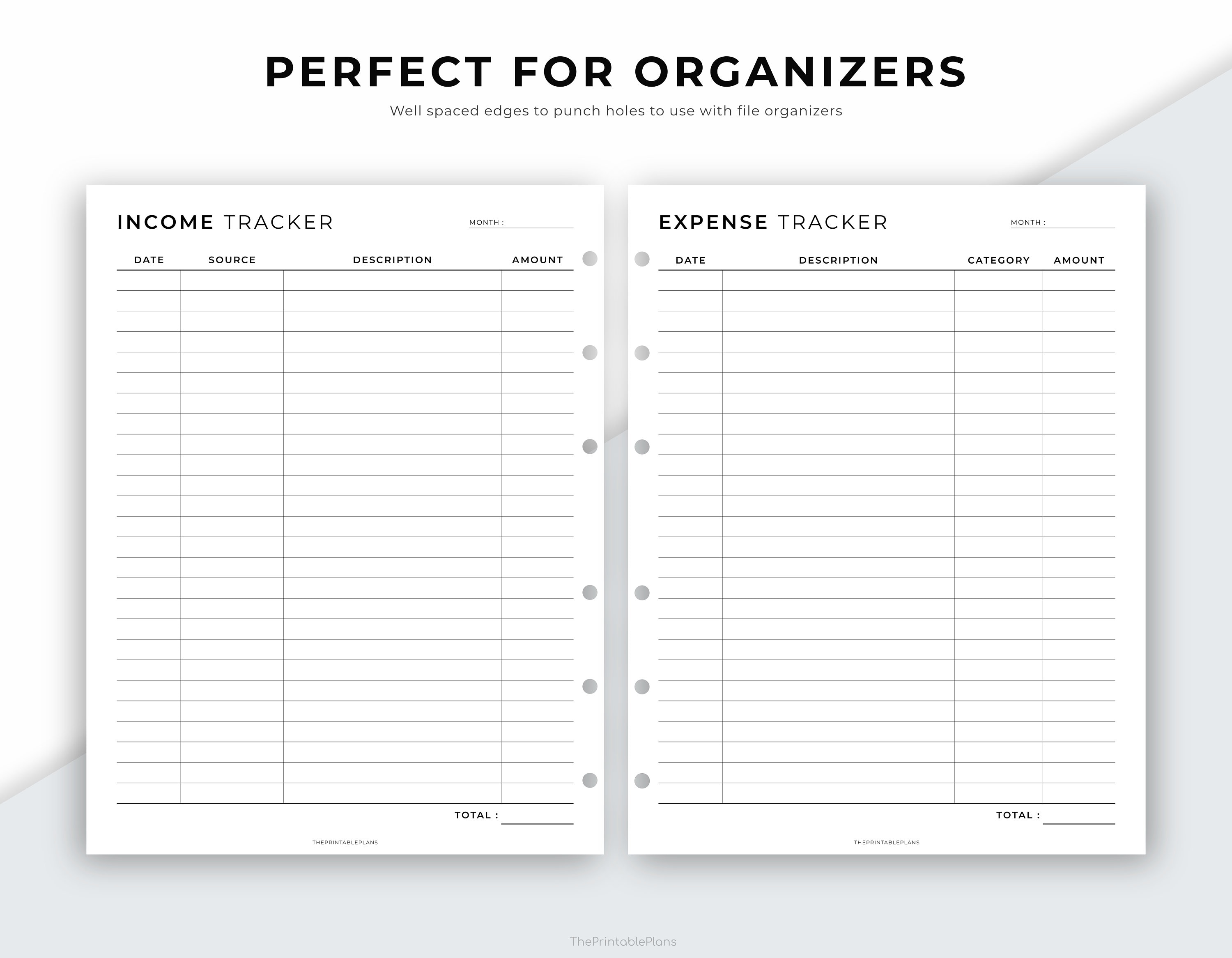 Income Tracker Printable, Expense Tracker Printable, Money Tracker ...