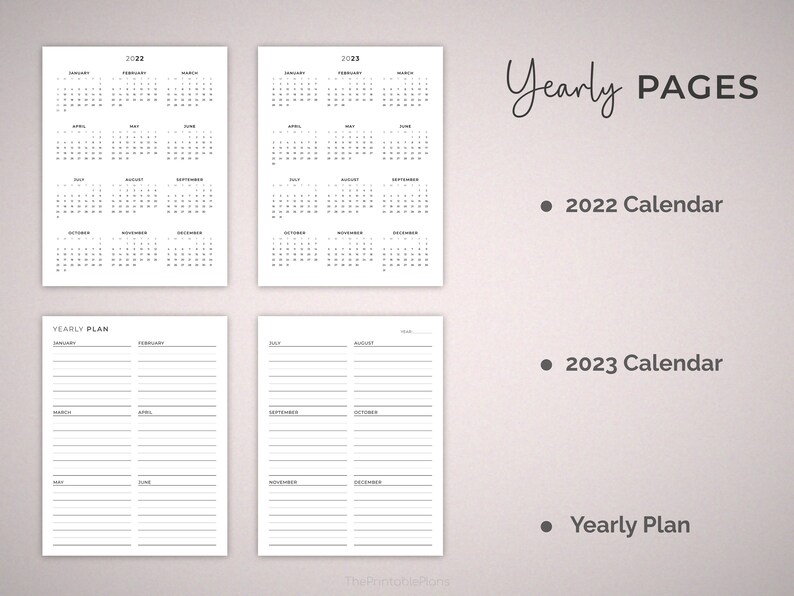 Printable Planner Personal Planner Bundle Daily Weekly - Etsy
