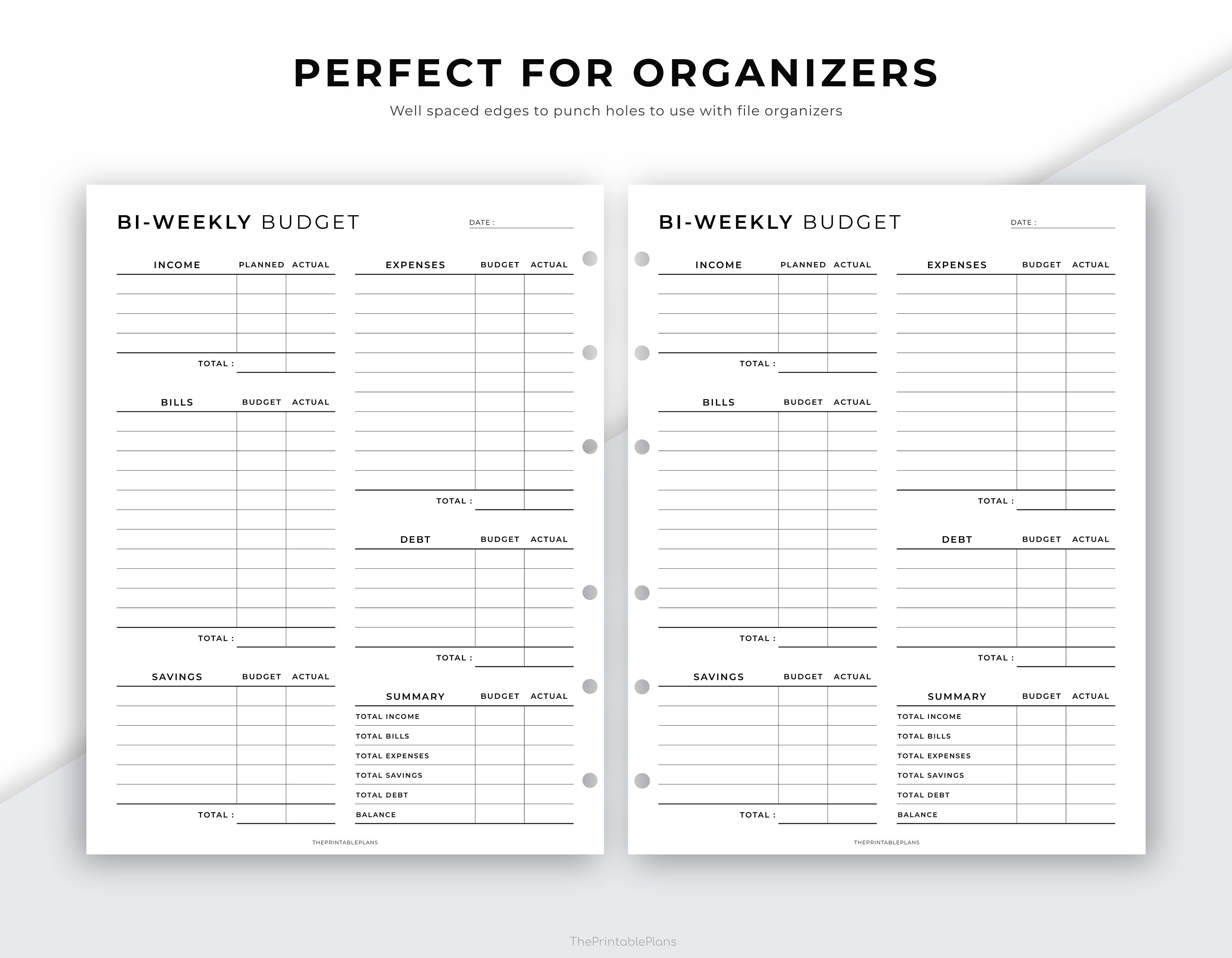 Bi Weekly Budget Planner Printable, Bi-weekly Template, Paycheck Budget ...