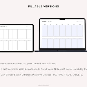Simple Two Week Planner Printable, Weekly Calendar, Weekly Schedule ...
