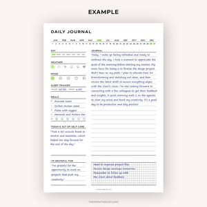 Daily Journal Printable, Goodnotes Journal, Diary Journal, Self Care ...