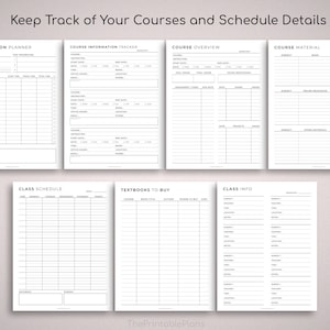 Printable Planner, Printable Student Planner Bundle, Study Planner ...
