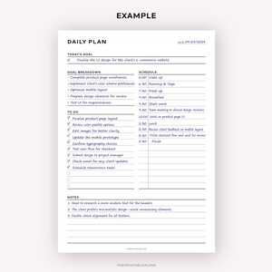 Daily Goal Planner Printable, Daily Planner, Goal Setting Planner ...