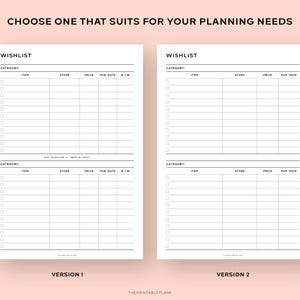 Wishlist Page Printable, Holiday Wishlist Template, Birthday Wishlist ...