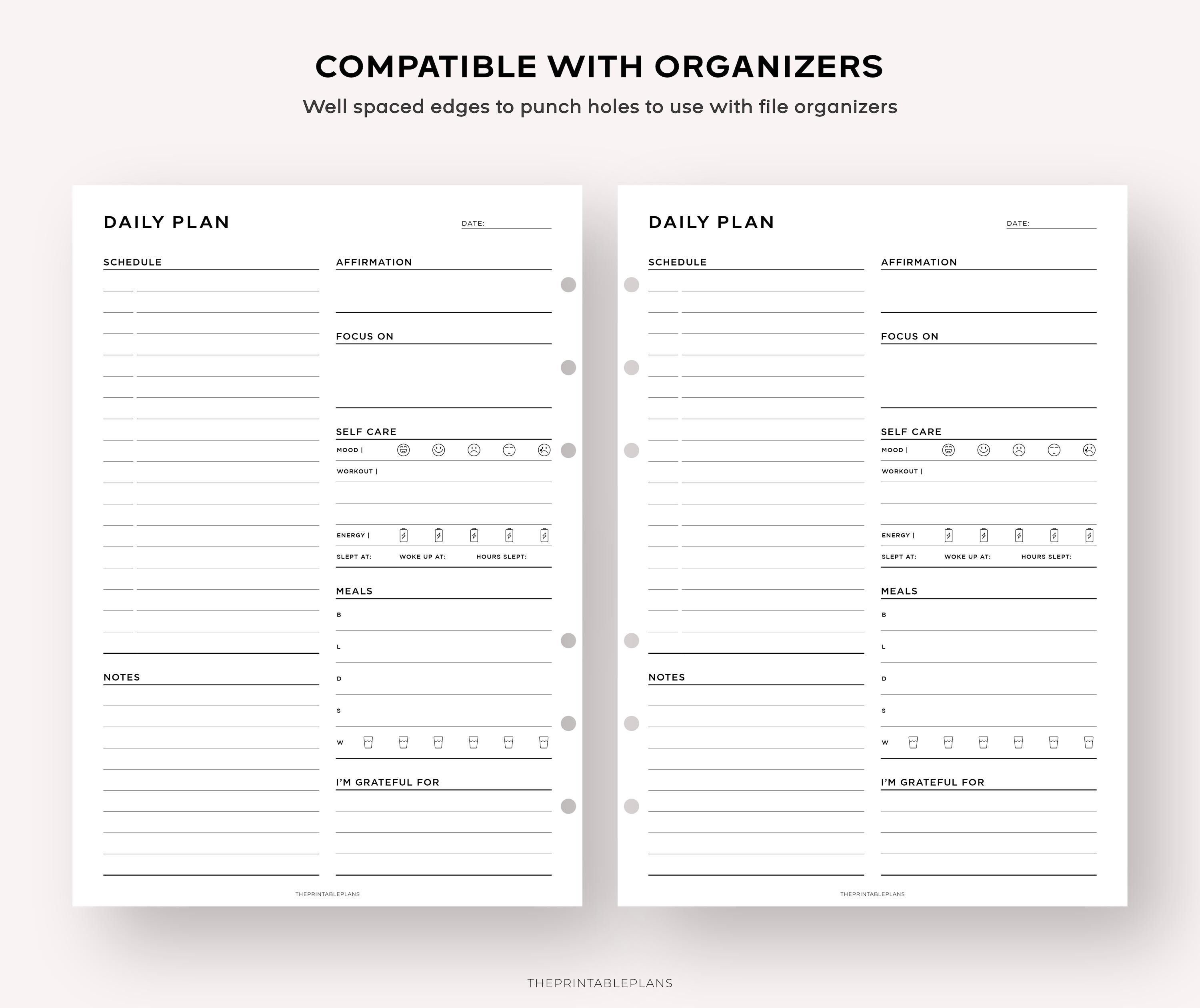 Daily Wellness Planner, Self Care Planner, Meal Planner, Health ...