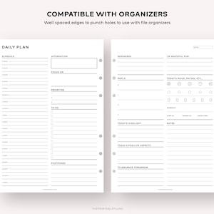 Daily Planner Printable, Hourly Planner, 30 Minute Schedule, Time ...