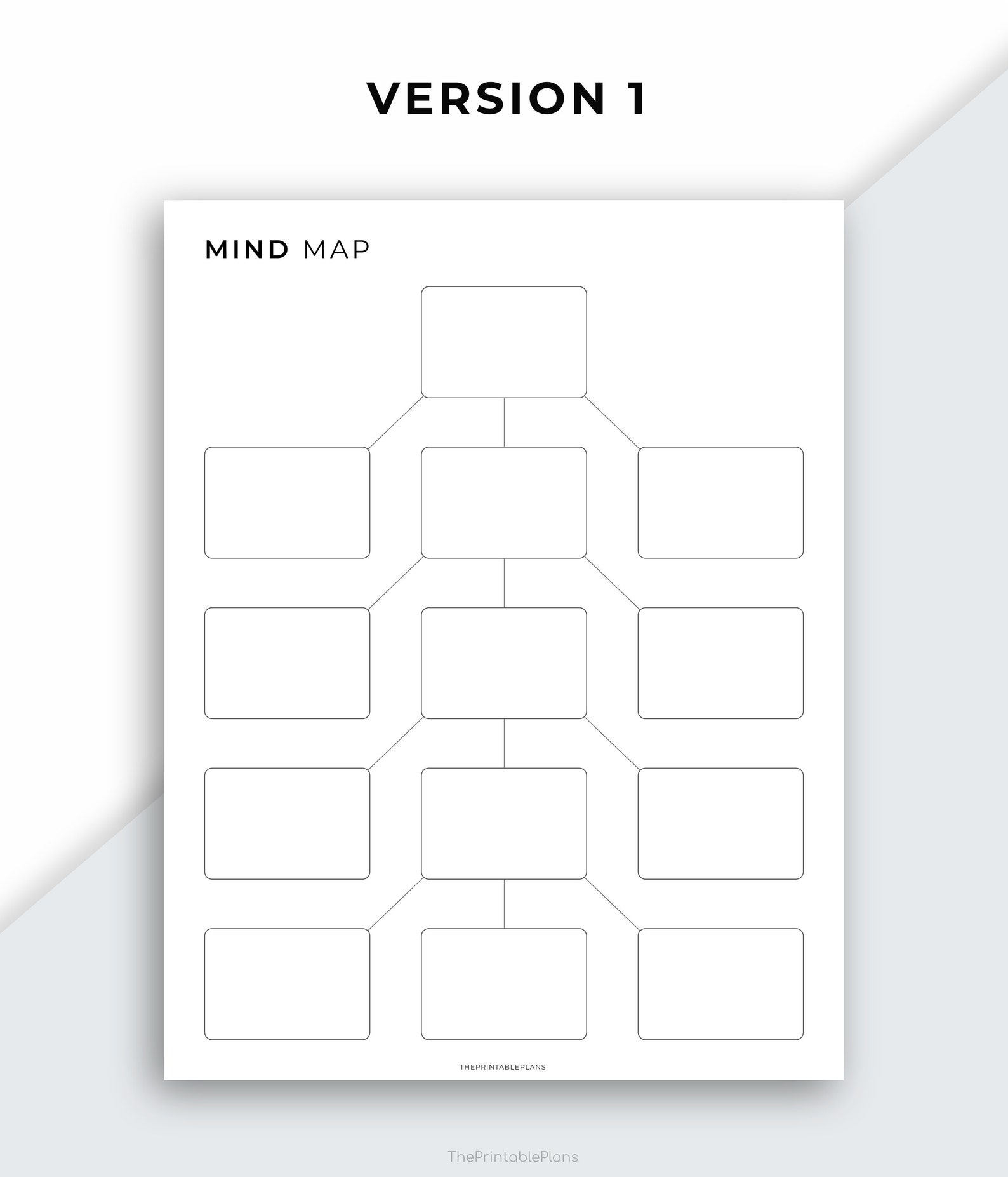 Printable Mind Map Planner, Idea Board, Mind Map Template, Brainstorm ...