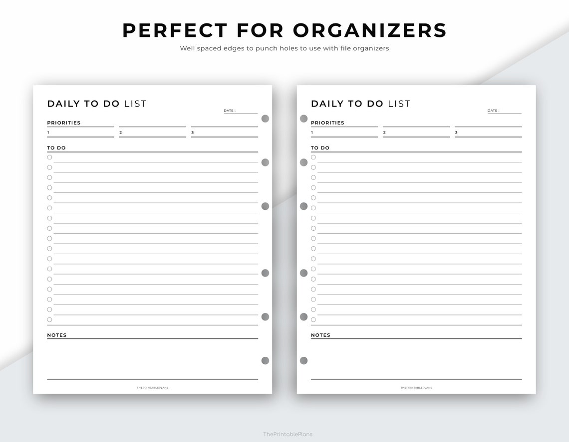 Printable Daily to Do List Daily Checklist Daily Routine - Etsy