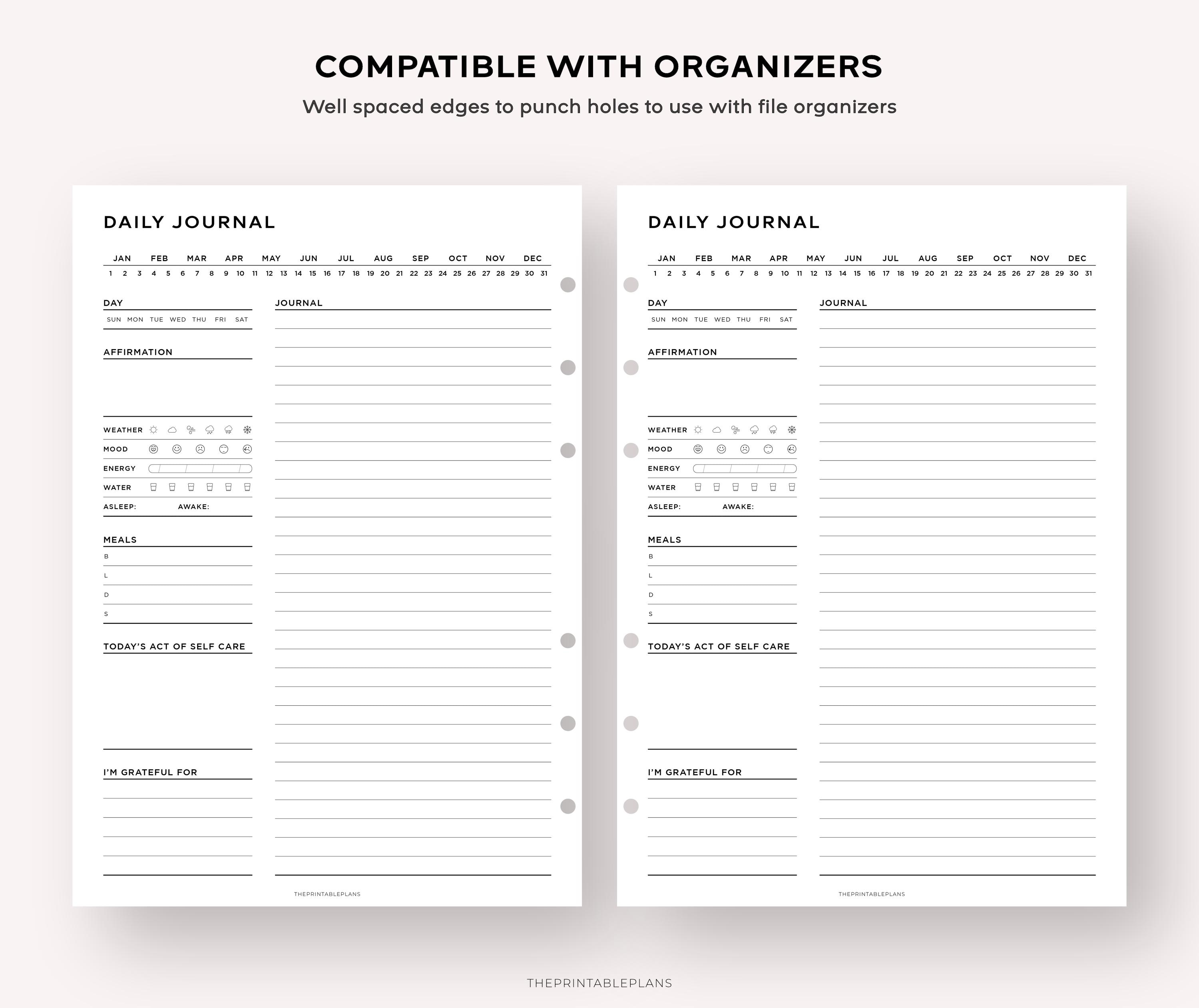 Daily Journal Printable, Goodnotes Journal, Diary Journal, Self Care ...