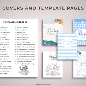 Reading Planner Bundle Printable, Reading Journal Printable, Reading ...