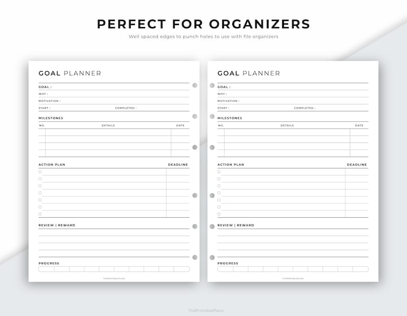 Goal Planner Printable, Goal Setting, Goal Action Plan, Goal Tracker ...