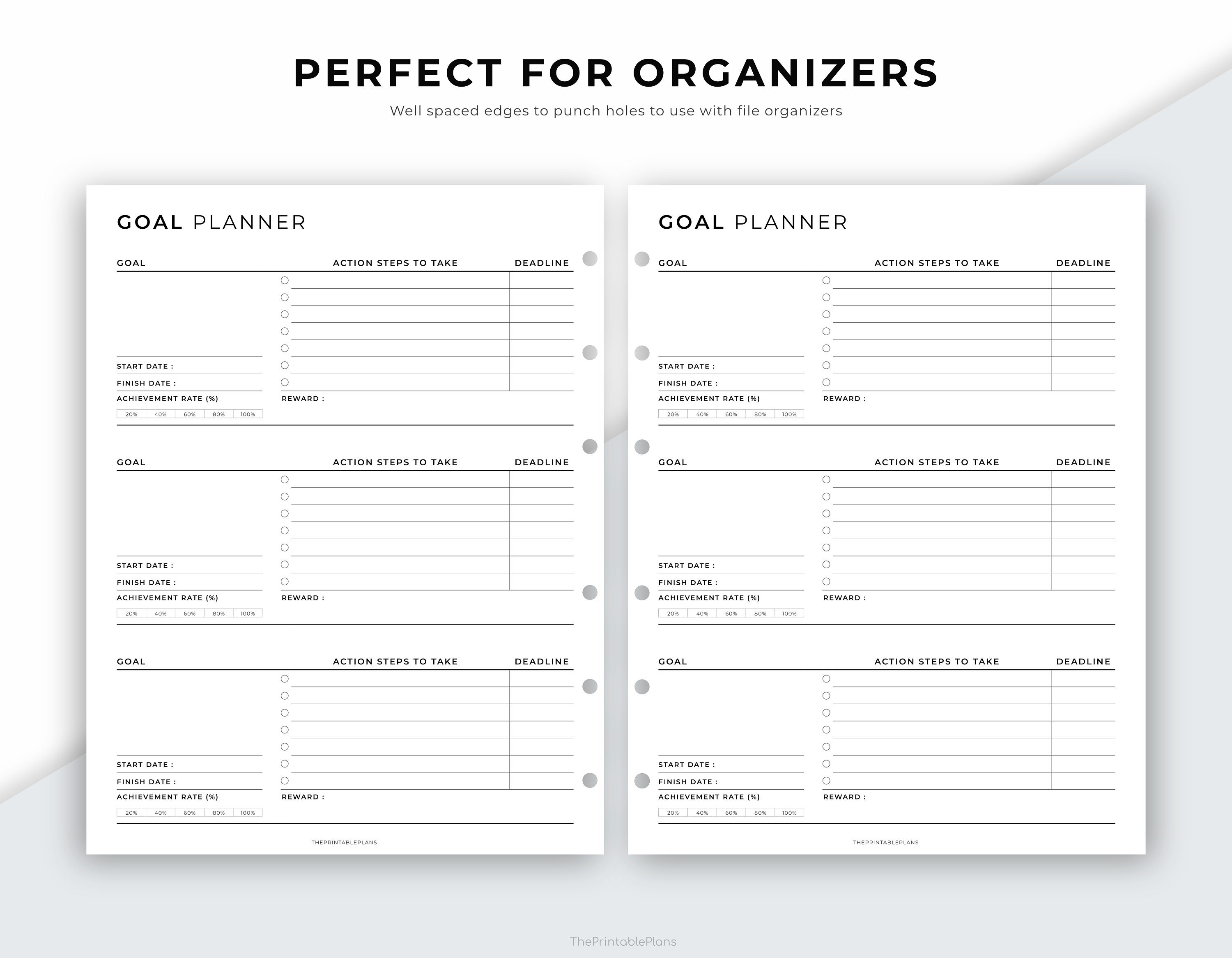 Goal Planner Printable, Goal Setting, Goal Tracker, Productivity ...