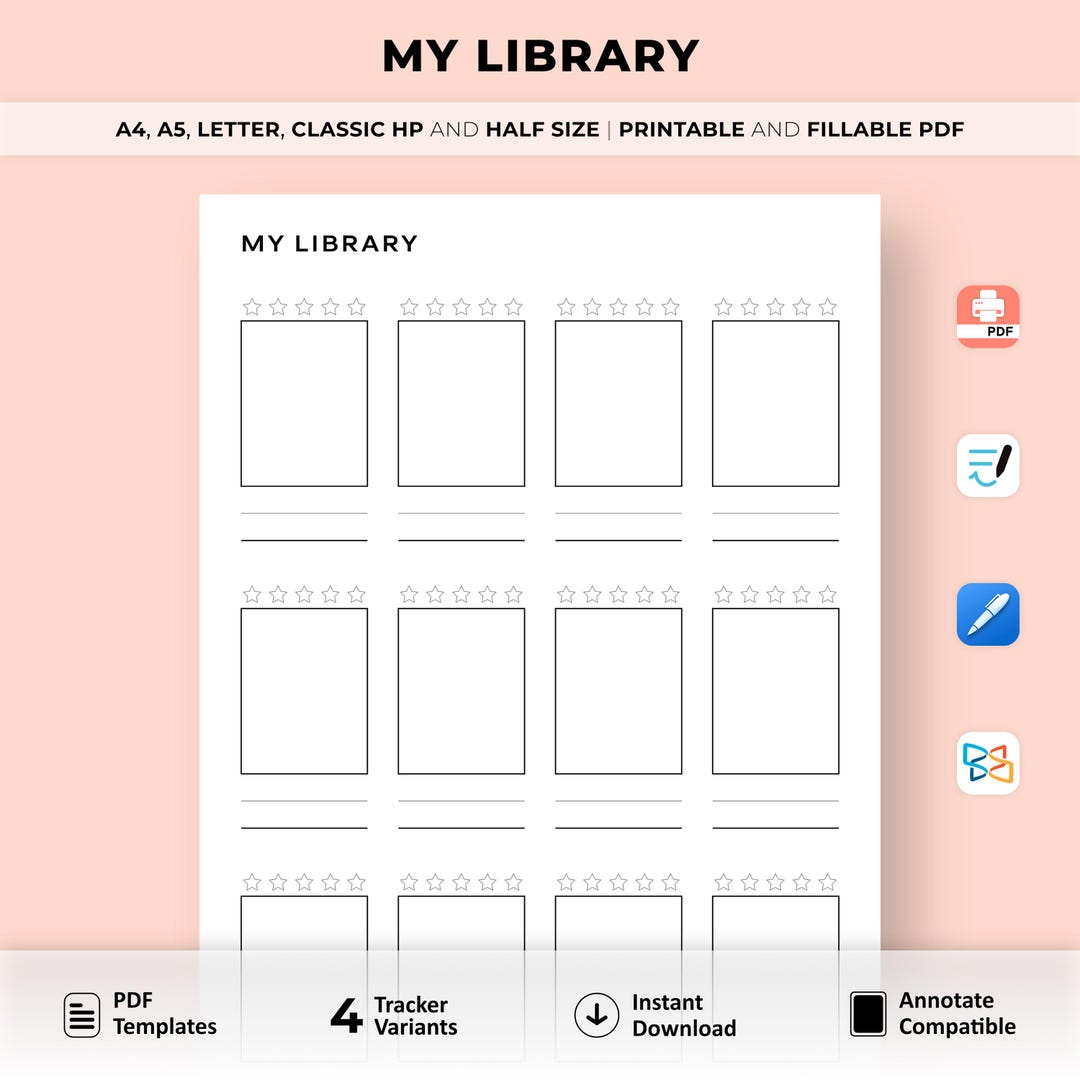My Library Books Log, Books I Have, Books I Own, Books Tracker, Book ...