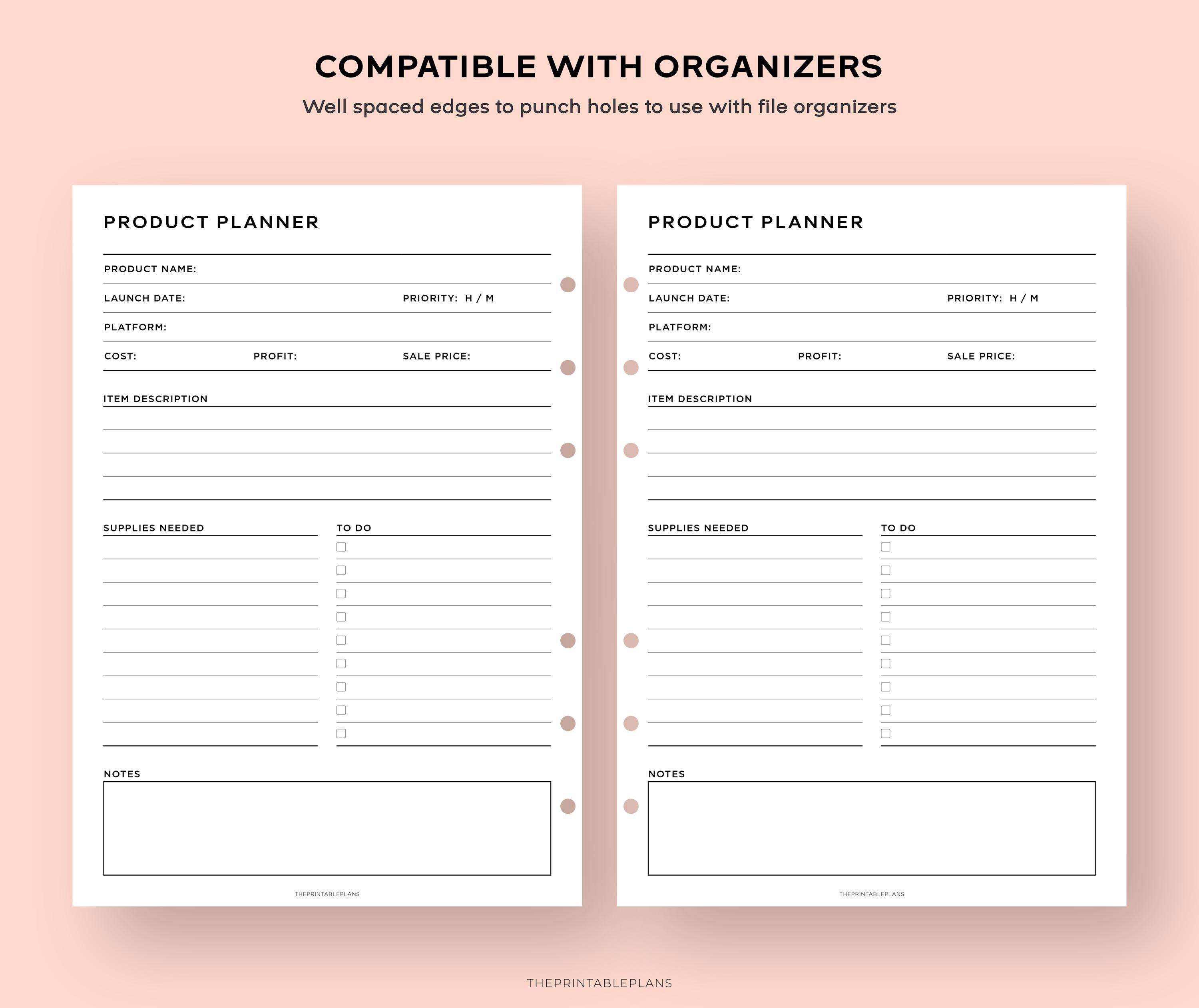 Product Planner Printable, New Product Planner, Product Development ...