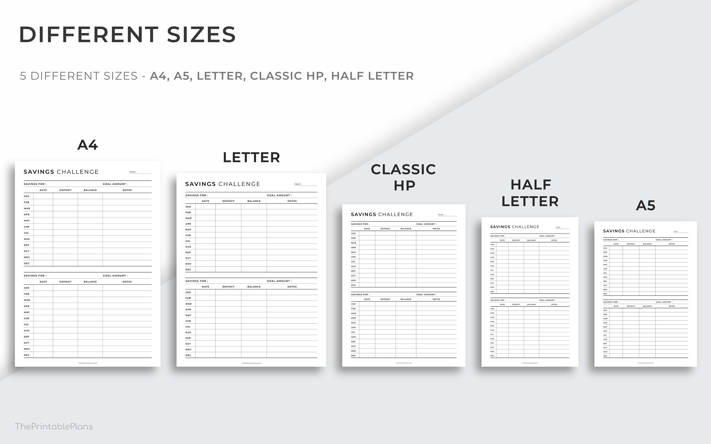 Savings Tracker Printable, Savings Challenge, Saving Goal Plan, Money ...