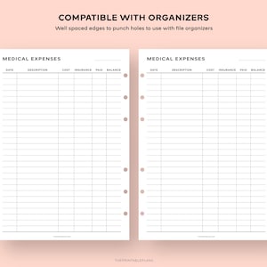 Medical Expenses Tracker Printable, Medical Expense Log, Health ...