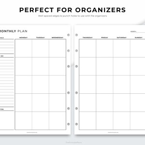 Monthly Goal Planner Printable, Monthly Planner, Productivity Planner ...