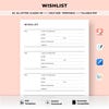 Wishlist Page Printable, Holiday Wishlist Template, Birthday Wishlist ...