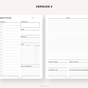 Daily Planner Printable, Hourly Planner, Daily Goal Planner, 30 Minute ...