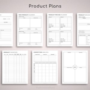 Printable Business Planner Bundle, Small Business, Product and Social ...