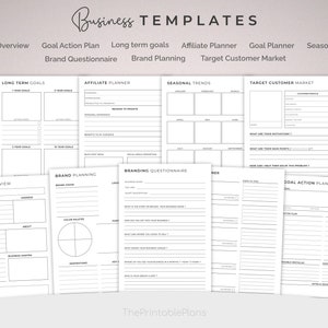 Printable Business Planner Bundle Small Business Product and - Etsy