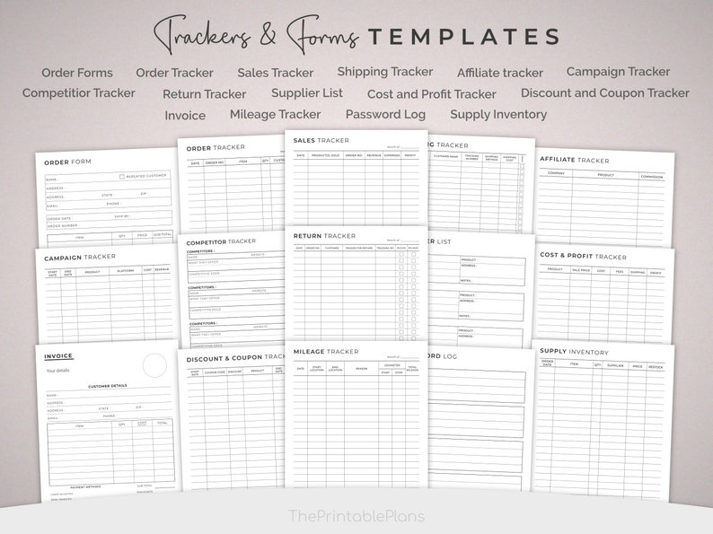 Printable Business Planner Bundle Small Business Product and - Etsy