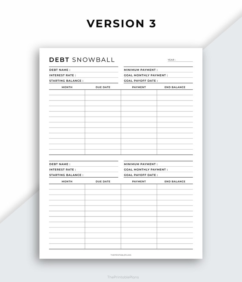 Debt Snowball Tracker, Debt Tracker, Debt Payoff Tracker Printable, Debt Payments, Finance ...