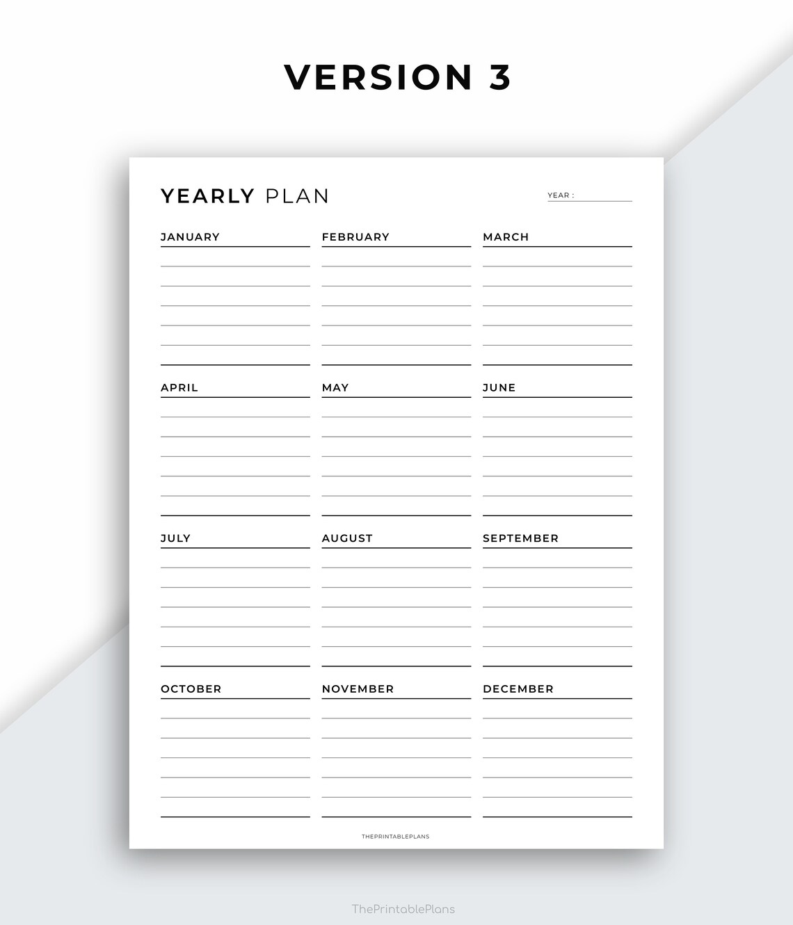 Yearly Tasks, Yearly to Do List, Yearly Planner, Annual Planner ...