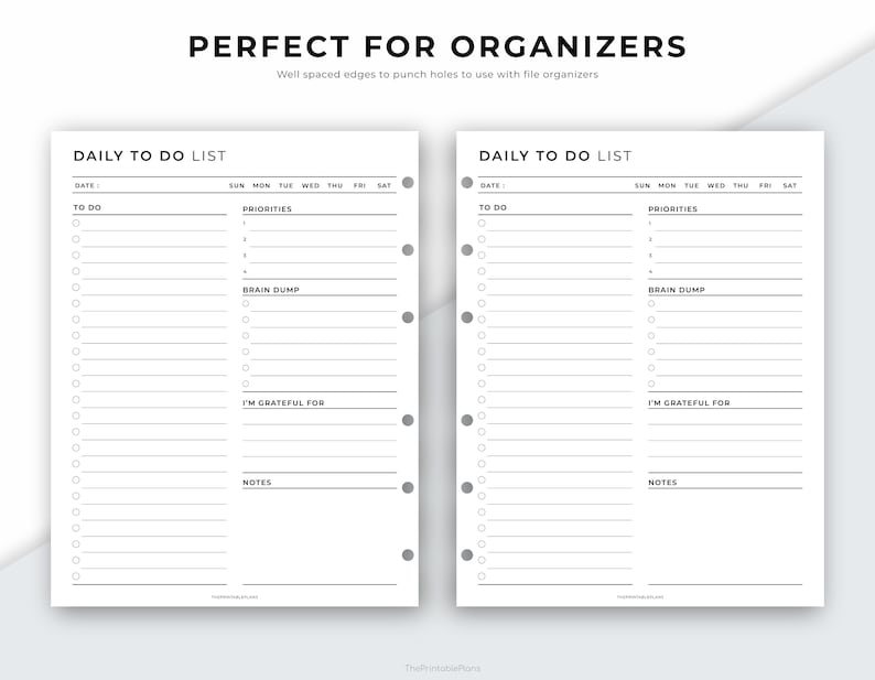 Printable Daily to Do List, Printable Daily Task List, Daily Checklist ...